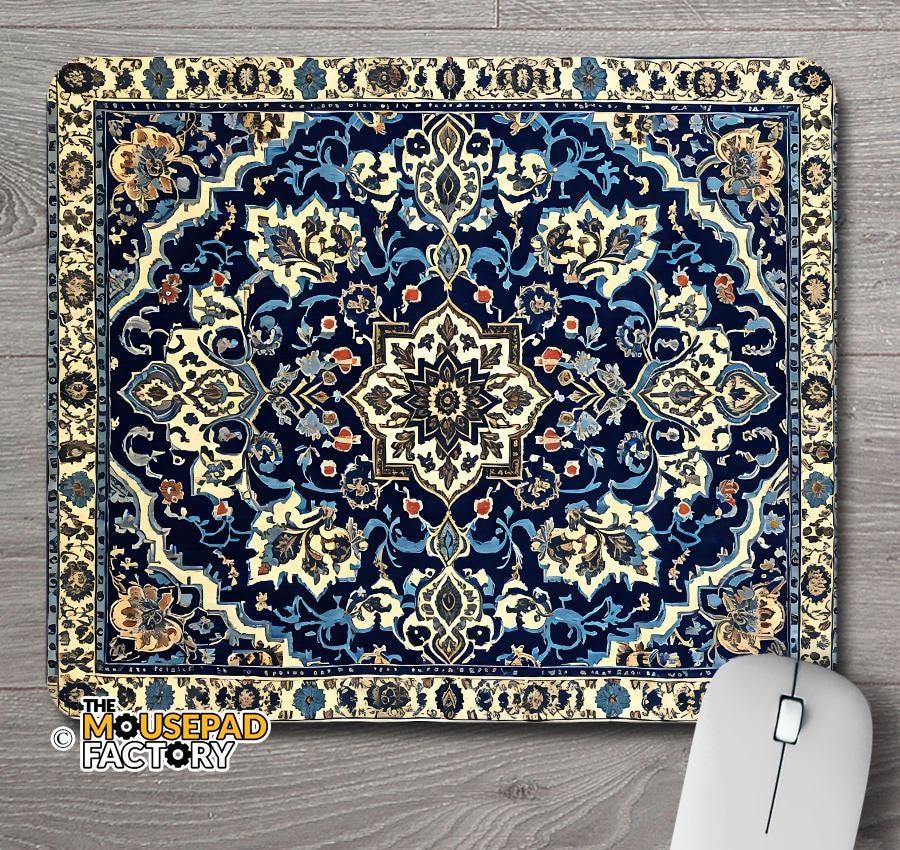 Persian / Oriental Rug Design Pattern Mouse Pad / PC Mousepad Turkish ...