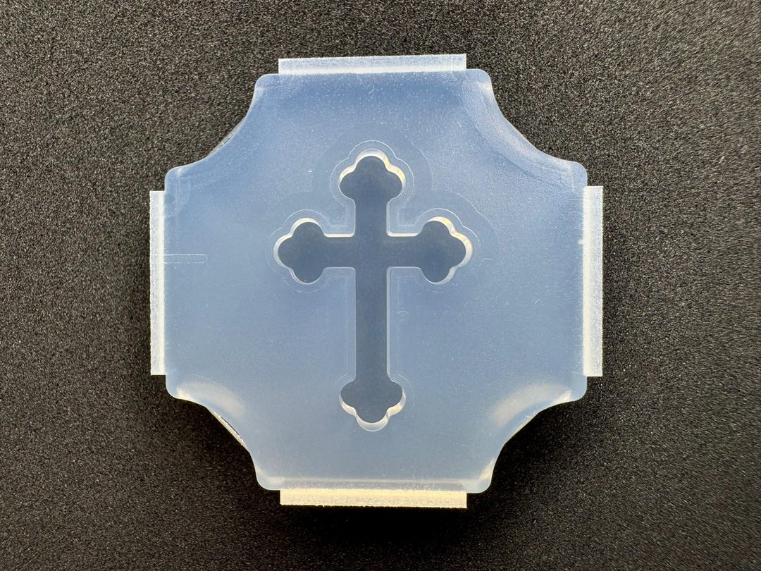 30mm Cross Bottony Shape Resin Mold / UV Resin Only / Industrial Mold ...