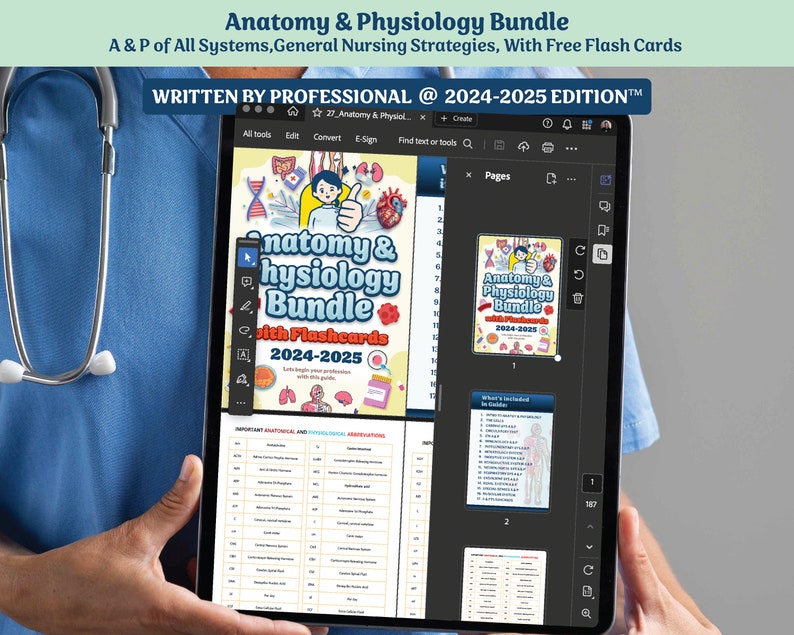 Anatomy and Physiology Bundle - Study Guide and Flashcards (PDF ...