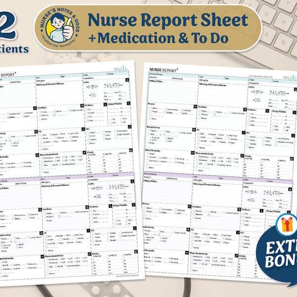 Nursing Rounds Sheet - Etsy