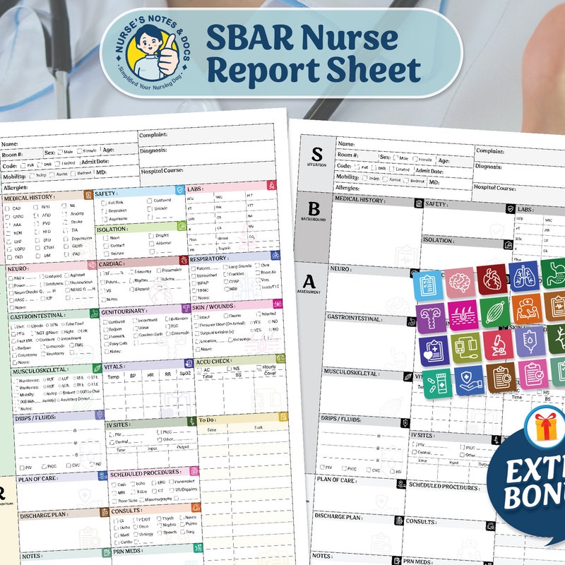 Sbar Nurse Simple - Etsy UK