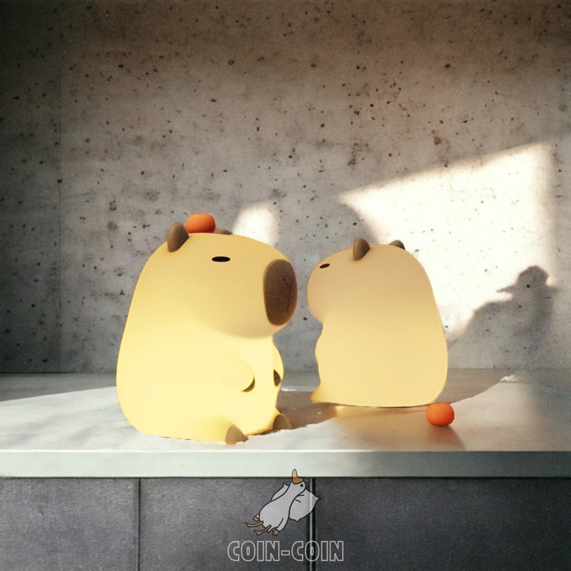 Adorable Capybara Night Light, Cartoon Desk Light, Funny Bedside Lamp ...