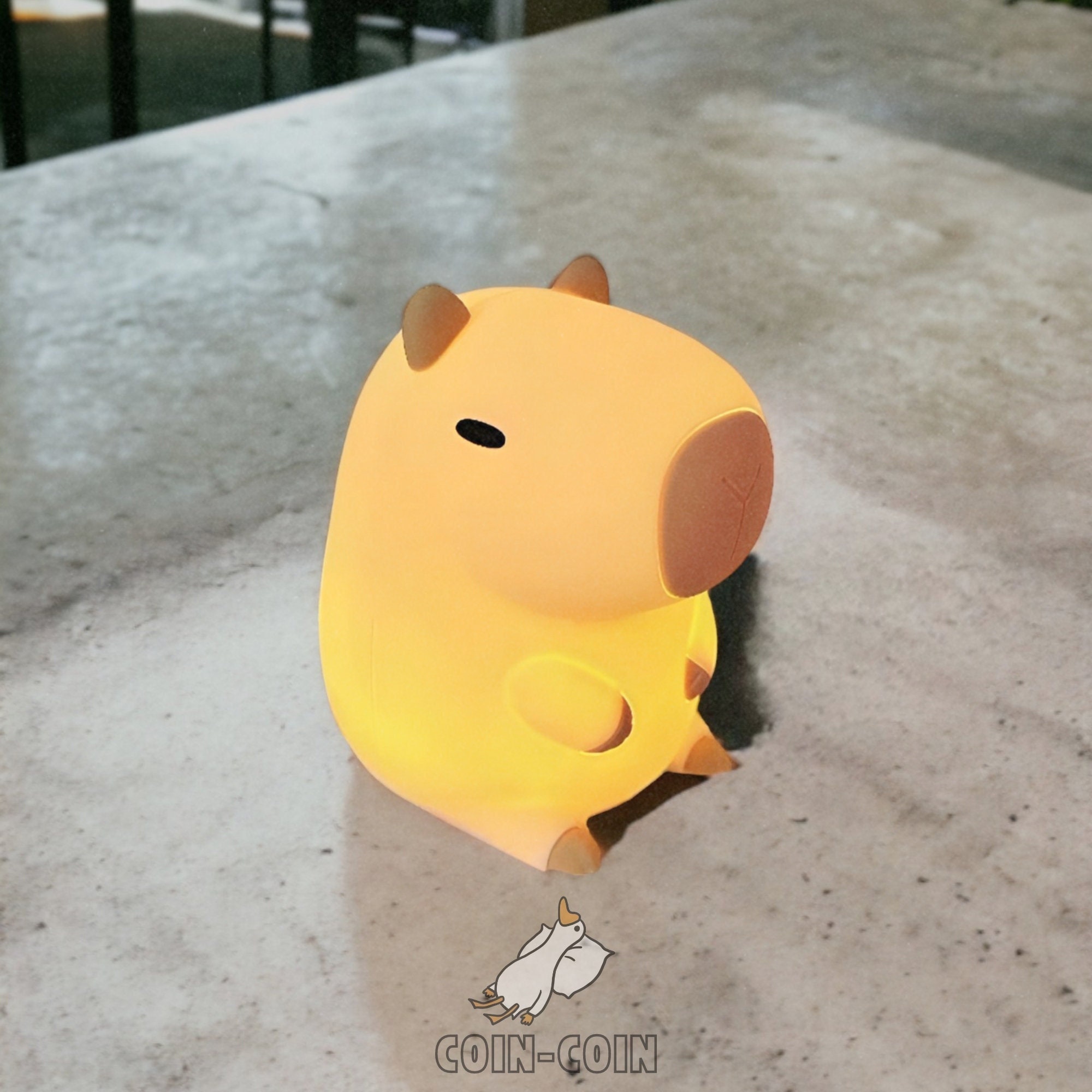 Adorable Capybara Night Light, Cartoon Desk Light, Funny Bedside Lamp ...