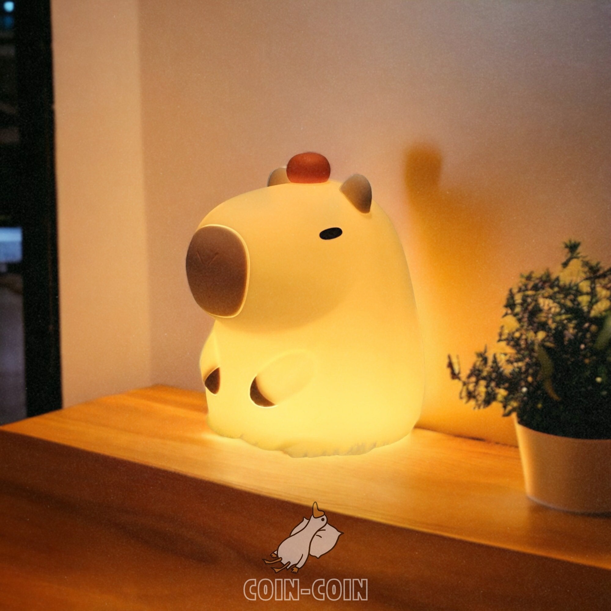 Adorable Capybara Night Light, Cartoon Desk Light, Funny Bedside Lamp ...