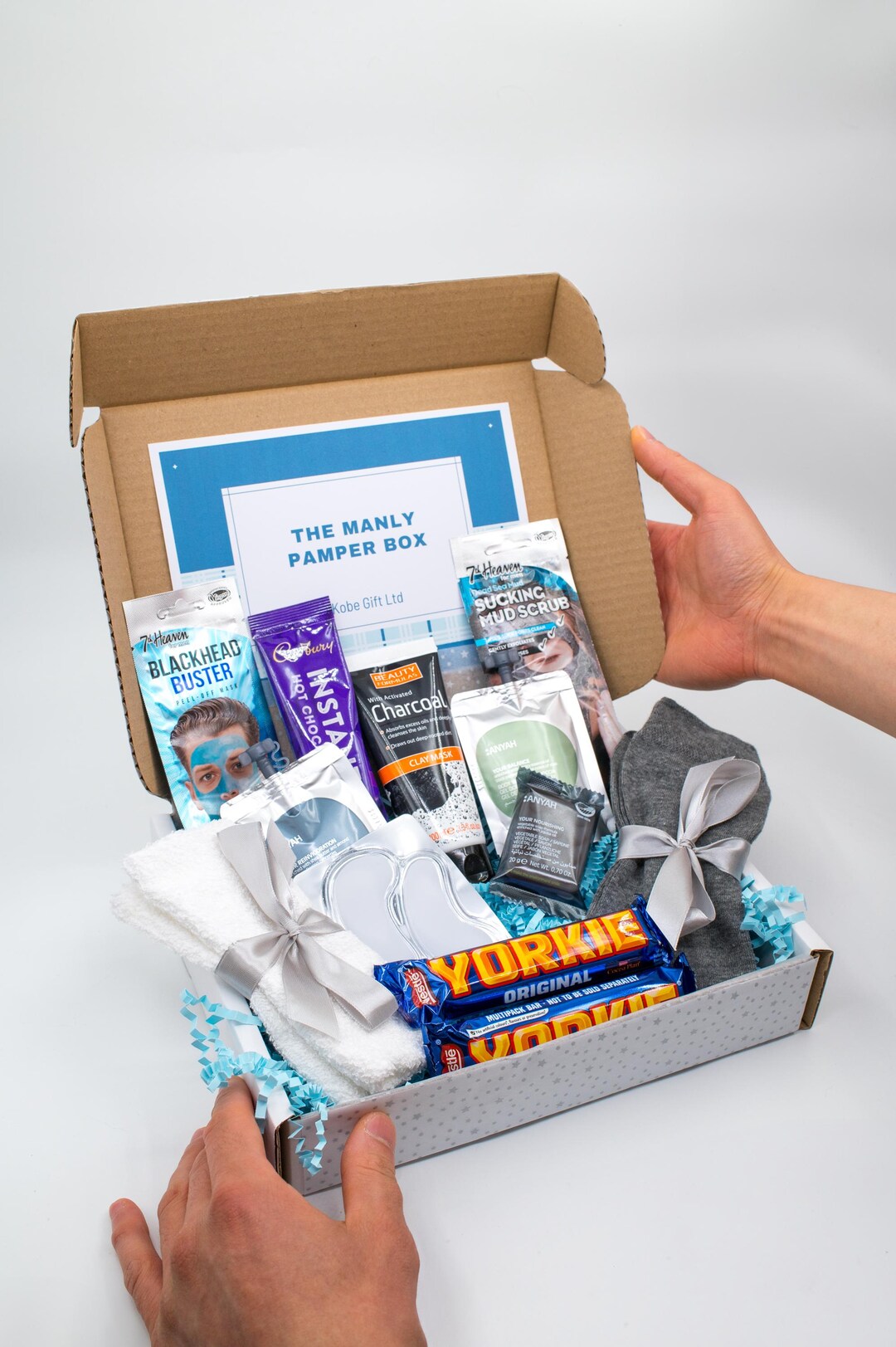 MEN'S CARE PACKAGE | Pamper Gift Box Man, Get Well Soon, Spa Box Man ...
