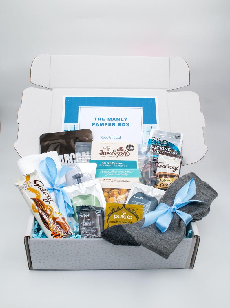 MEN'S CARE PACKAGE | Pamper Gift Box Man, Get Well Soon, Spa Box Man ...