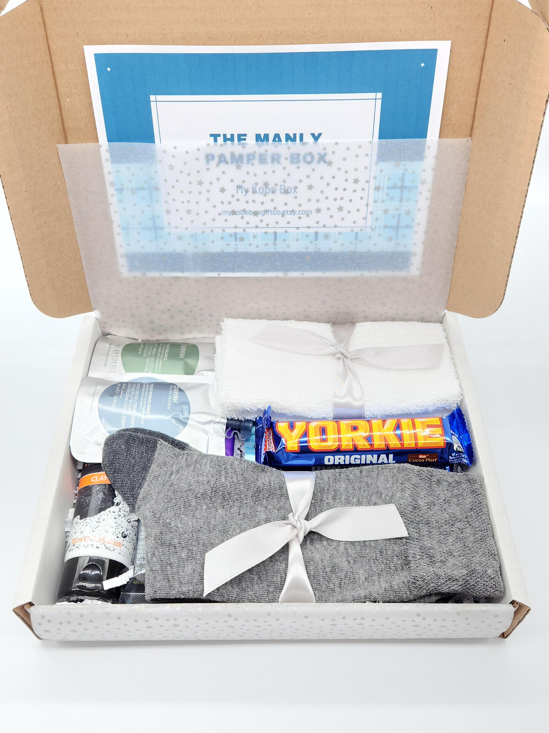 MEN'S CARE PACKAGE | Pamper Gift Box Man, Get Well Soon, Spa Box Man ...