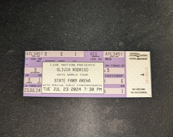 Personalized Concert Ticket Stub, Custom Surprise Birthday Gift ...