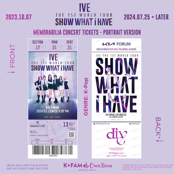 Ive World Tour Art - Etsy