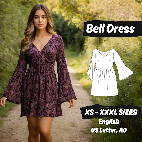 Bell Sleeve Dress - Etsy
