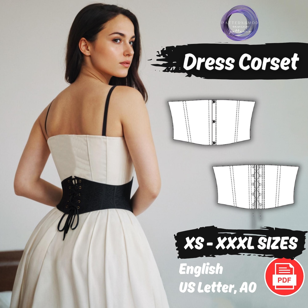 Renaissance Corset Belt PDF Sewing Pattern | Underbust Tie Corset - Etsy
