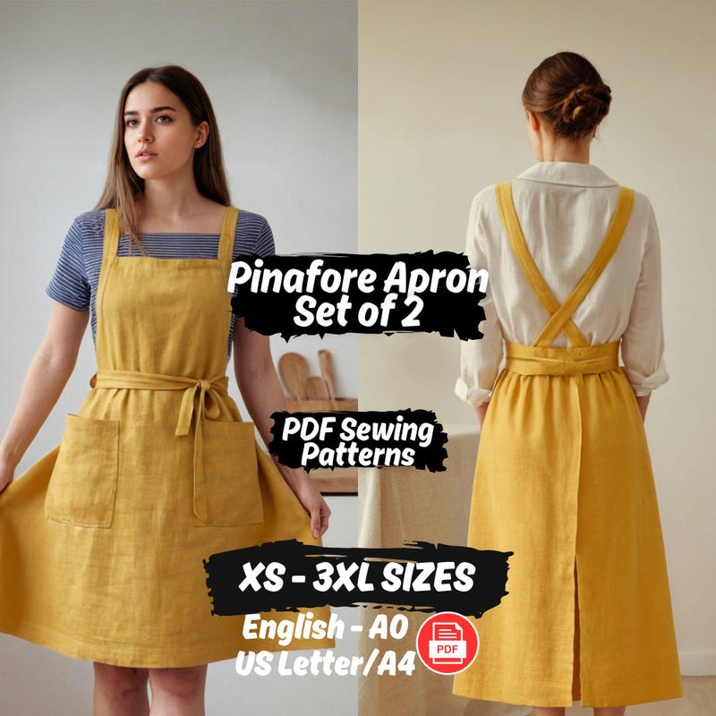 Pinafore Apron Pattern - Etsy
