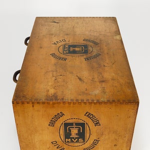 Vintage Haberdashery Wooden Sewing Thread Store Cabinet, Germany 1920s ...