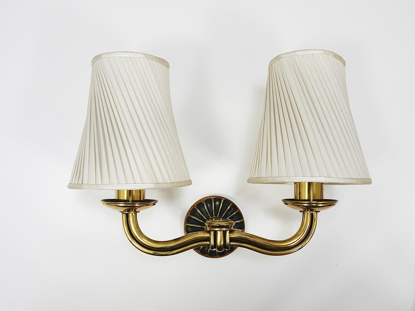 Hugo Gorge Pair Viennese Modernism Brass Sconces Wall Lights, Austria ...