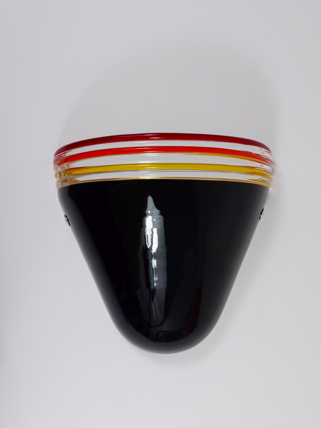 Roberto Pamio Febo Wall Lamp Sconce, Black Murano Glass, Leucos, Italy ...