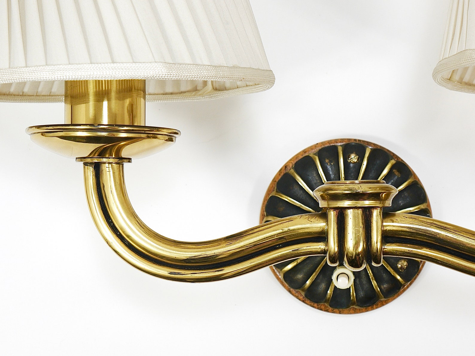 Hugo Gorge Pair Viennese Modernism Brass Sconces Wall Lights, Austria ...