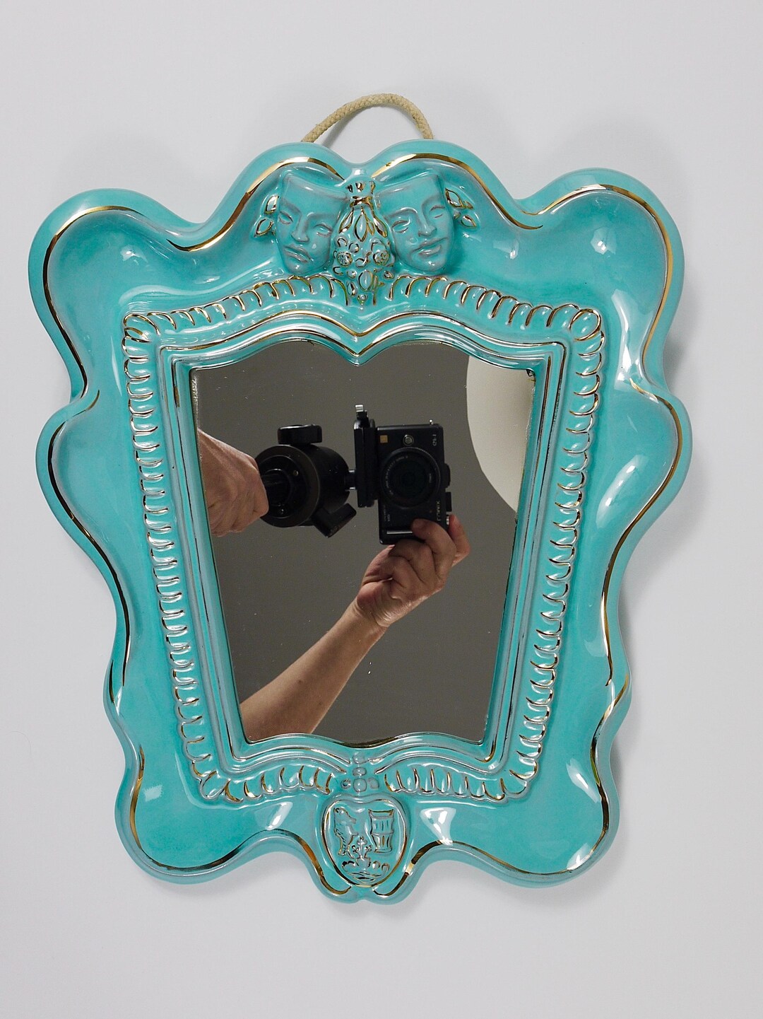 Art Deco Theater Terracotta Wall Mirror by Gmundner Keramik, 1930s - Etsy