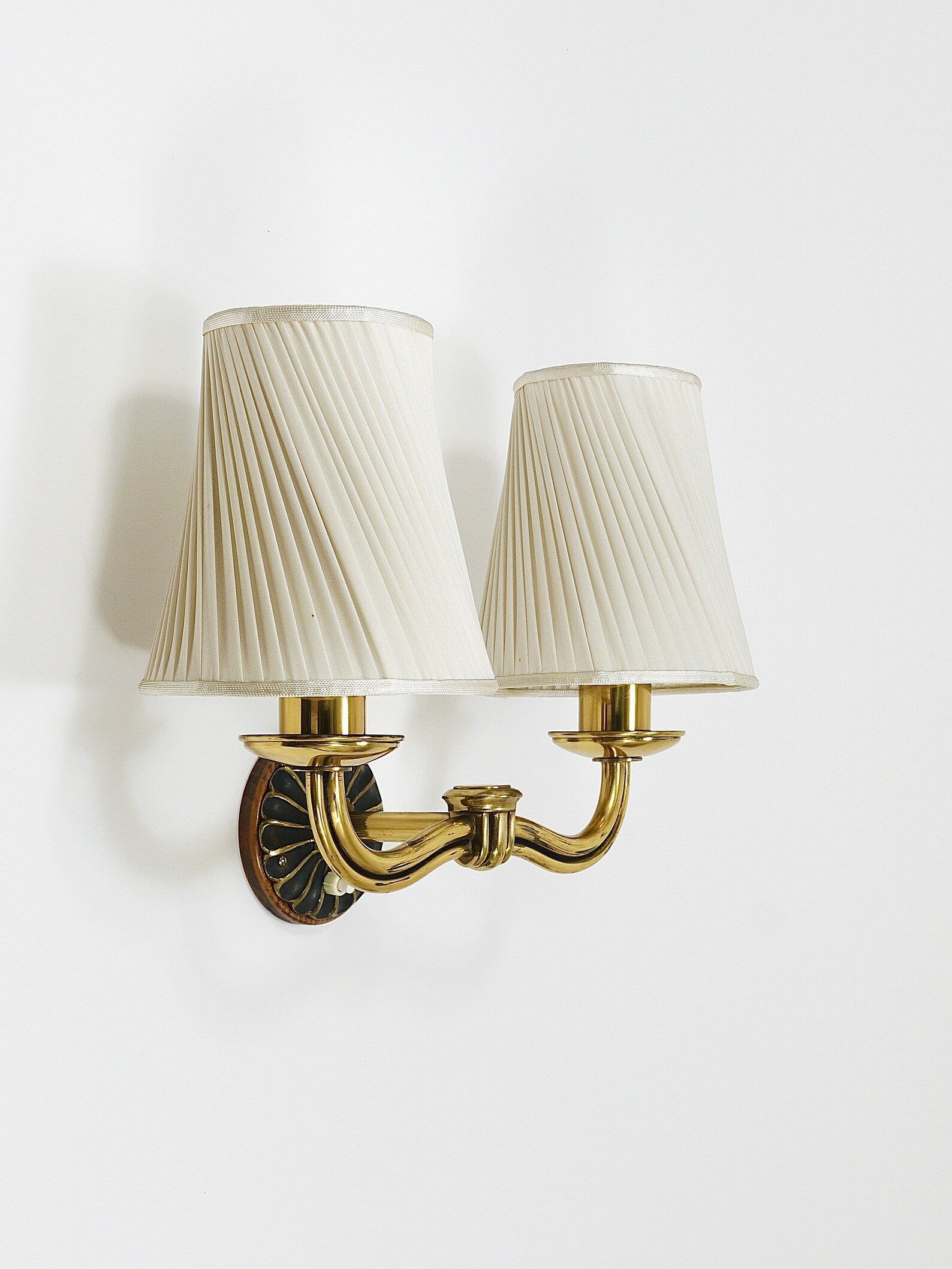 Hugo Gorge Pair Viennese Modernism Brass Sconces Wall Lights, Austria ...