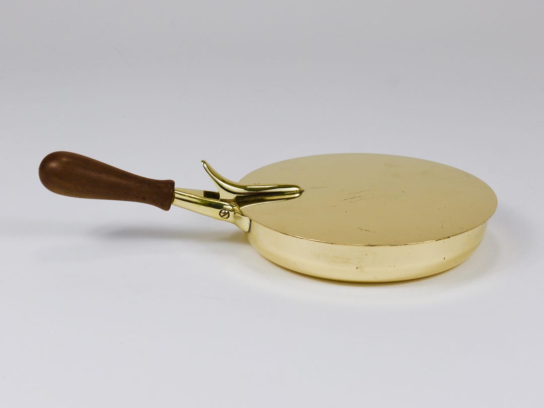 Marked Carl Aubock Butler Brass Ashtray With Lid and Handle, Vienna ...