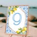 Nautical Seashell Table Numbers, Navy Blue Beach Wedding Cards ...