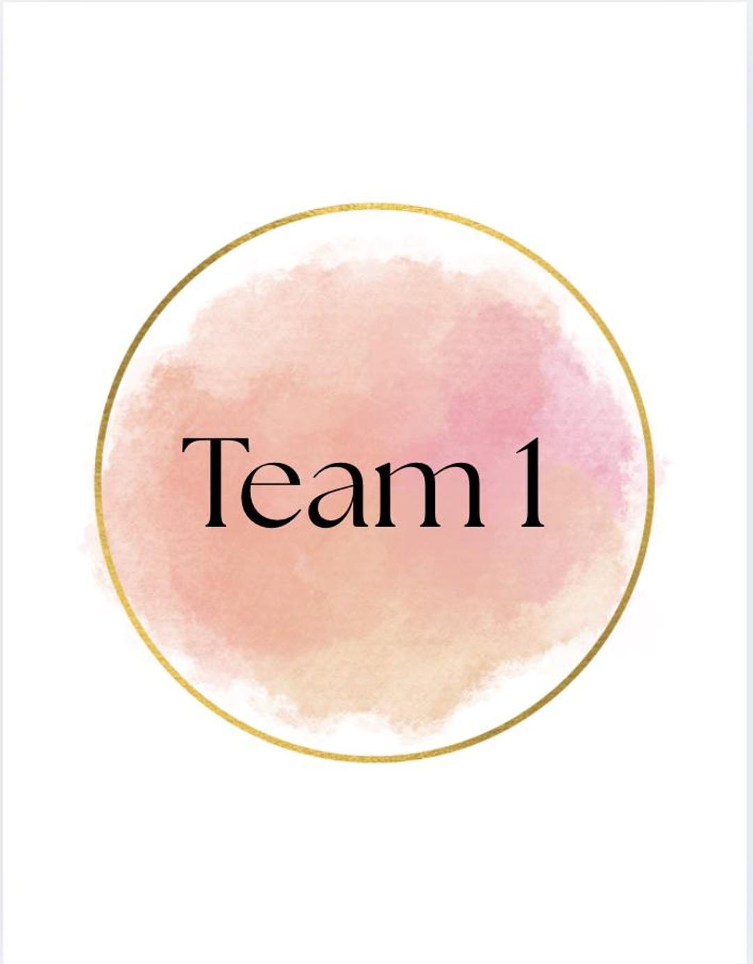 Pastel Table Team Signs - Etsy
