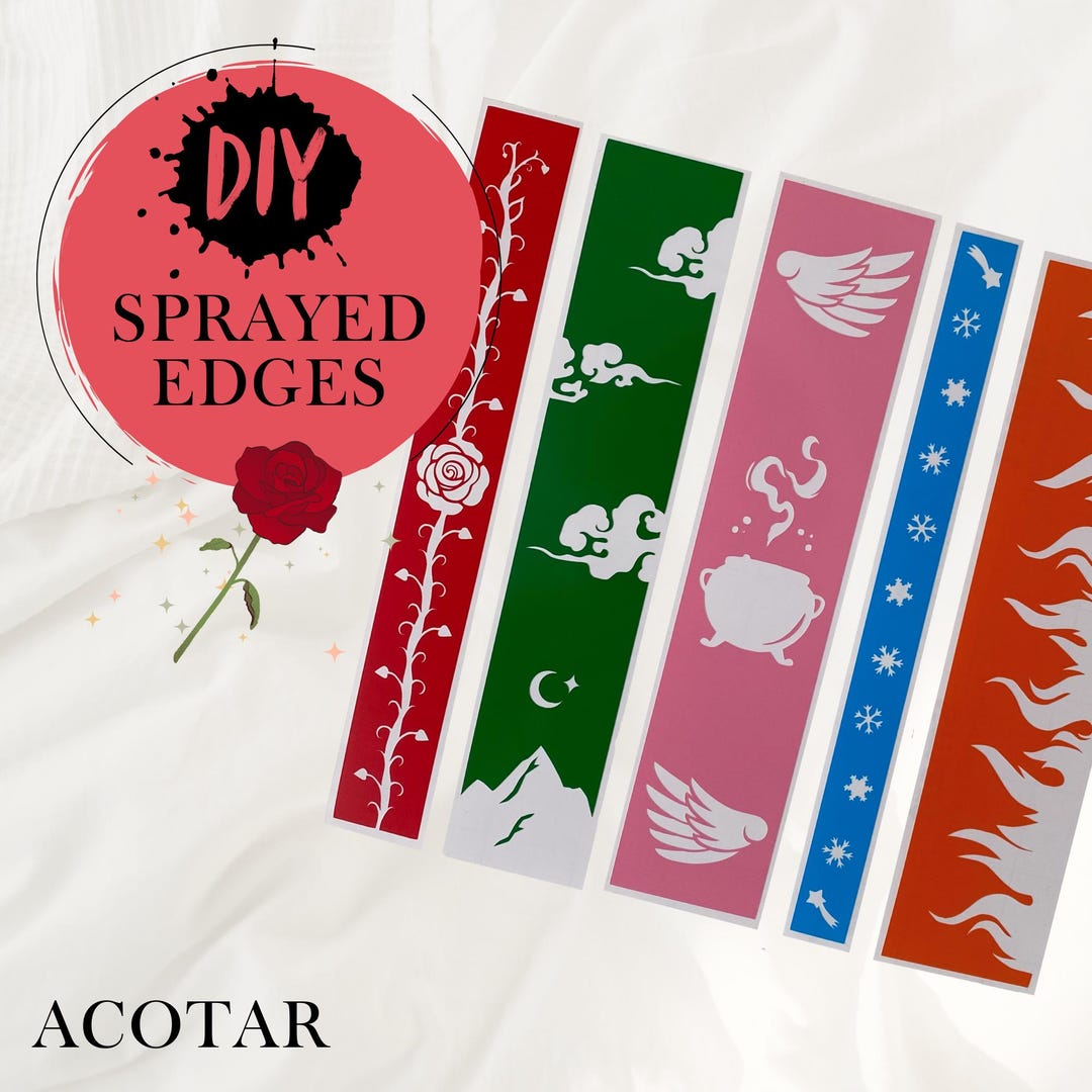 Stencil for Book Edges | Marbling Stencil | ACOTAR Series | Acotar ...
