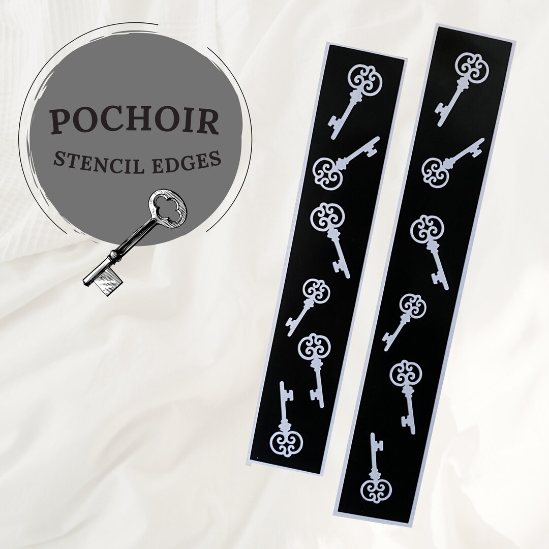 Stencil for Book Edges Marbling Stencil Keys Mystery Pattern - Etsy