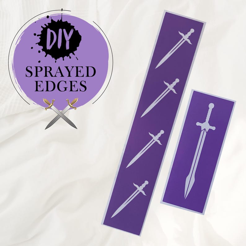 Stencil for Book Edges | Marbling Stencil | Swords Fantasy Pattern - Etsy