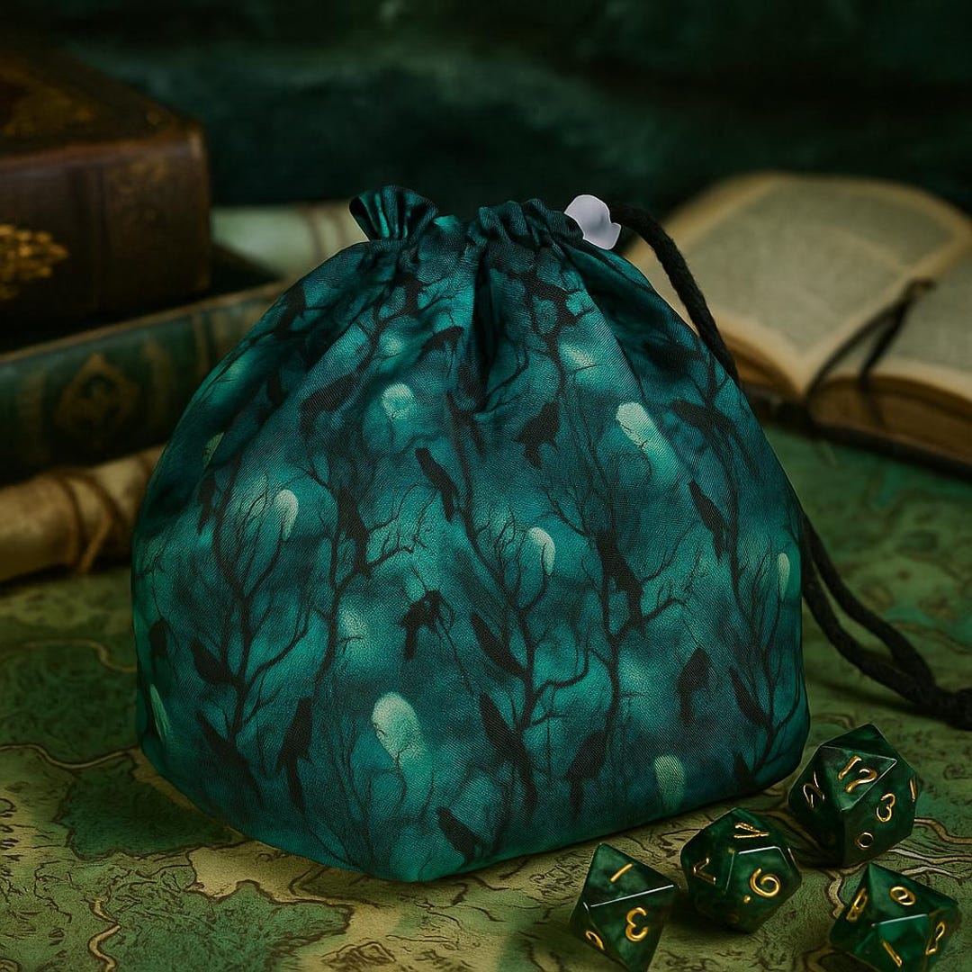 Handmade Raven Dice Bag: RPG Gamer Pouch, Tabletop Organizer - Etsy