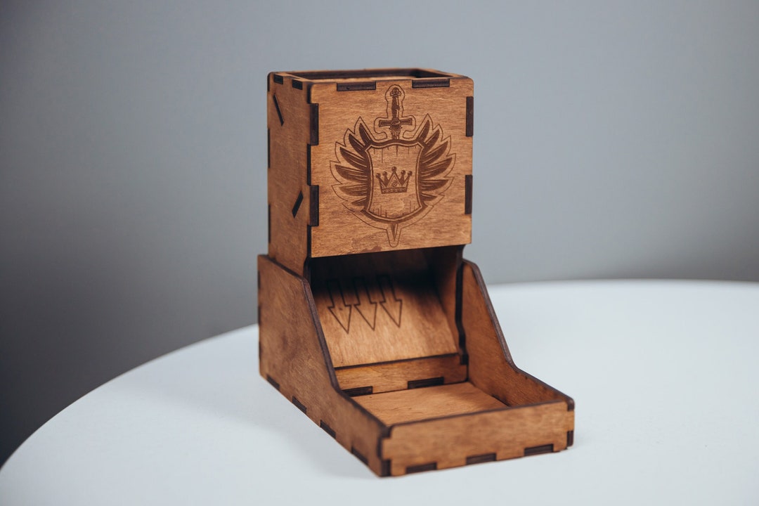 Dnd Dice Tower Wood Custom Dice Tower and Tray - Etsy