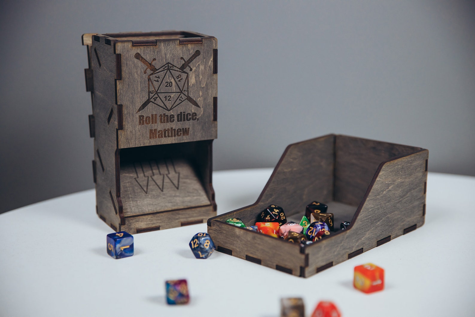 Cute Wooden Dice Tower - Etsy