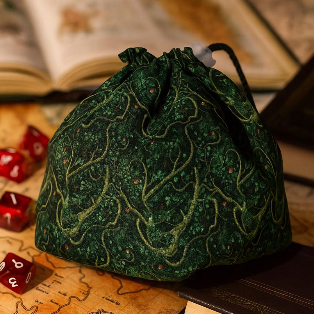 Druid Dice Bag: Forest Dnd Bag, TTRPG Gifts, RPG Accessory - Etsy