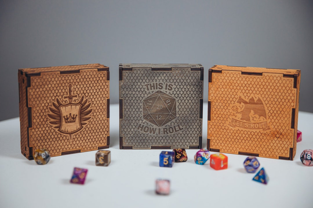 Personalized Dice Box Dnd Dice Box Wood Rpg Dice Box - Etsy