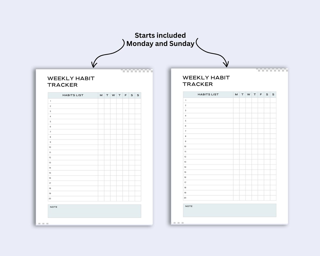 Modern Habit Tracker, Daily Routine Planner, Habit Tracking Calendar ...