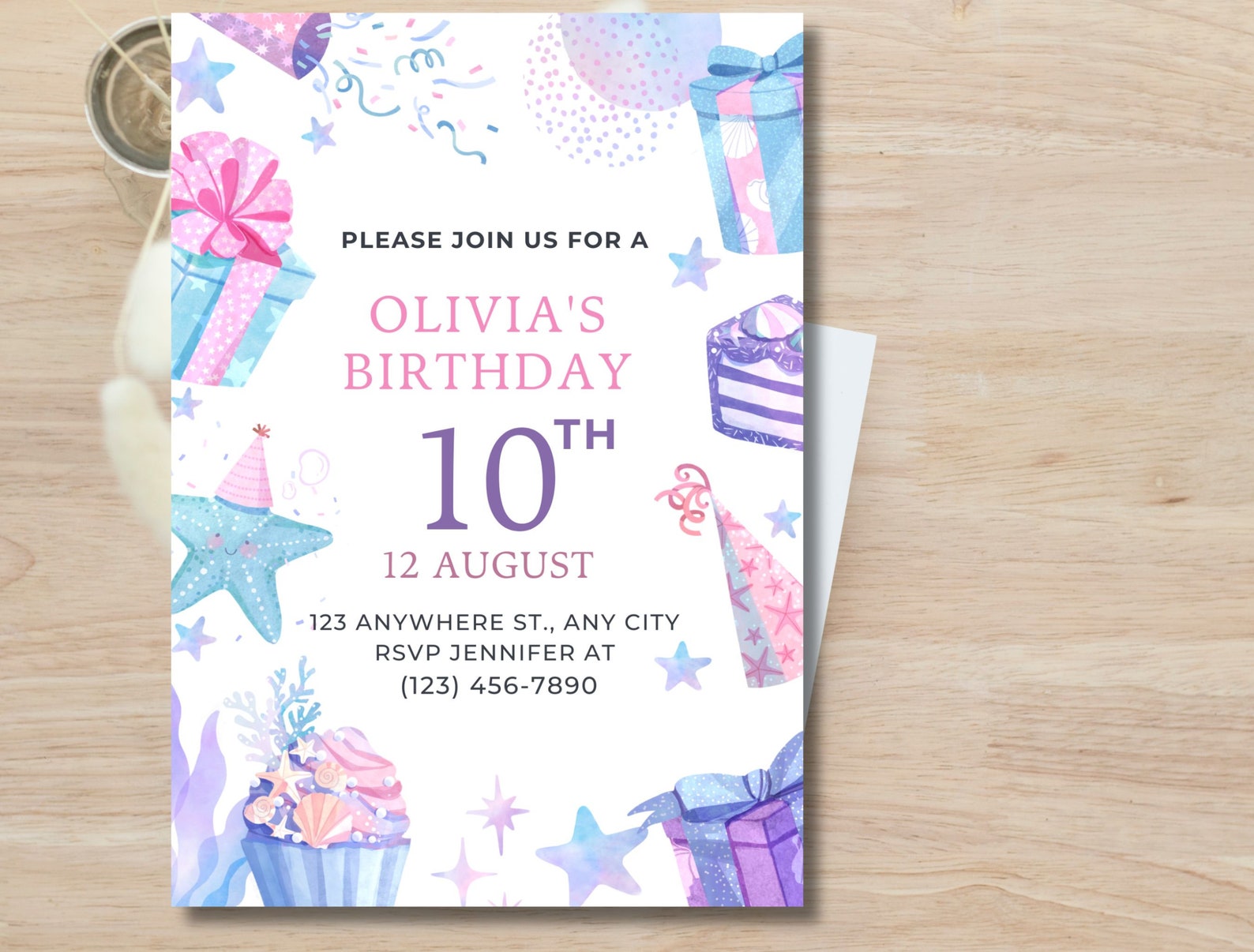 Editable Under the Sea Birthday Invitation, Editable Ocean Animals ...