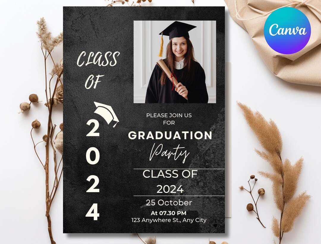 Graduation Announcement 2024, Graduation Invitation, Graduation ...