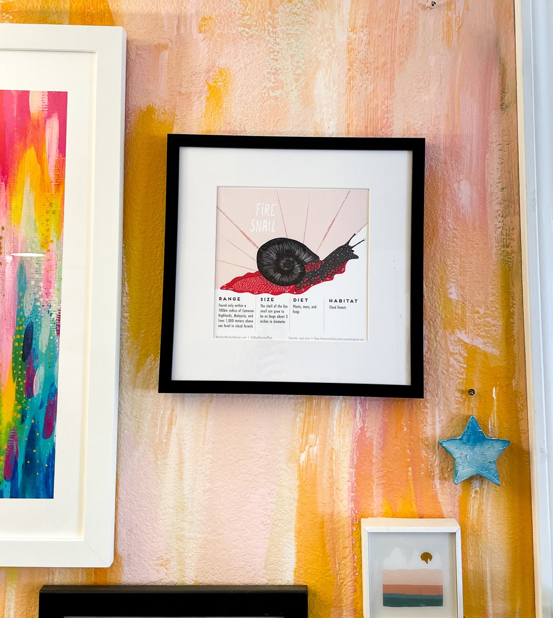 Fire Snail Art Print - Etsy