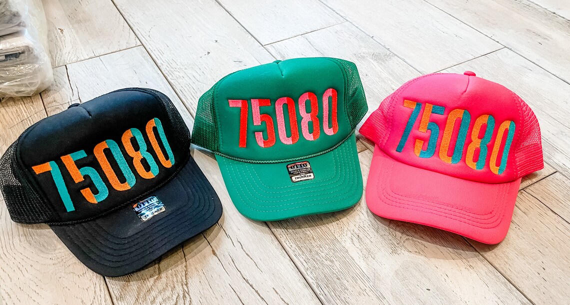 Zip Code Trucker Hat - Etsy