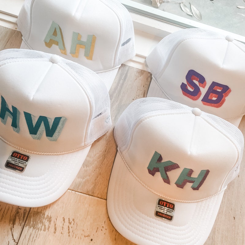 Hat With Initials - Etsy