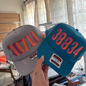 Zip Code Trucker Hat - Etsy