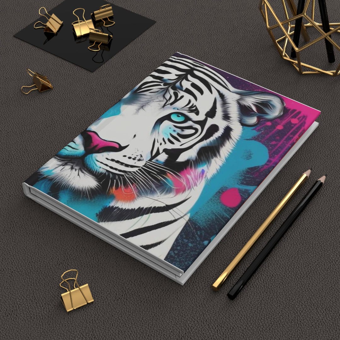 White Tiger Design Journal, Creative Sketchbook, Art Diary, Unique Gift ...