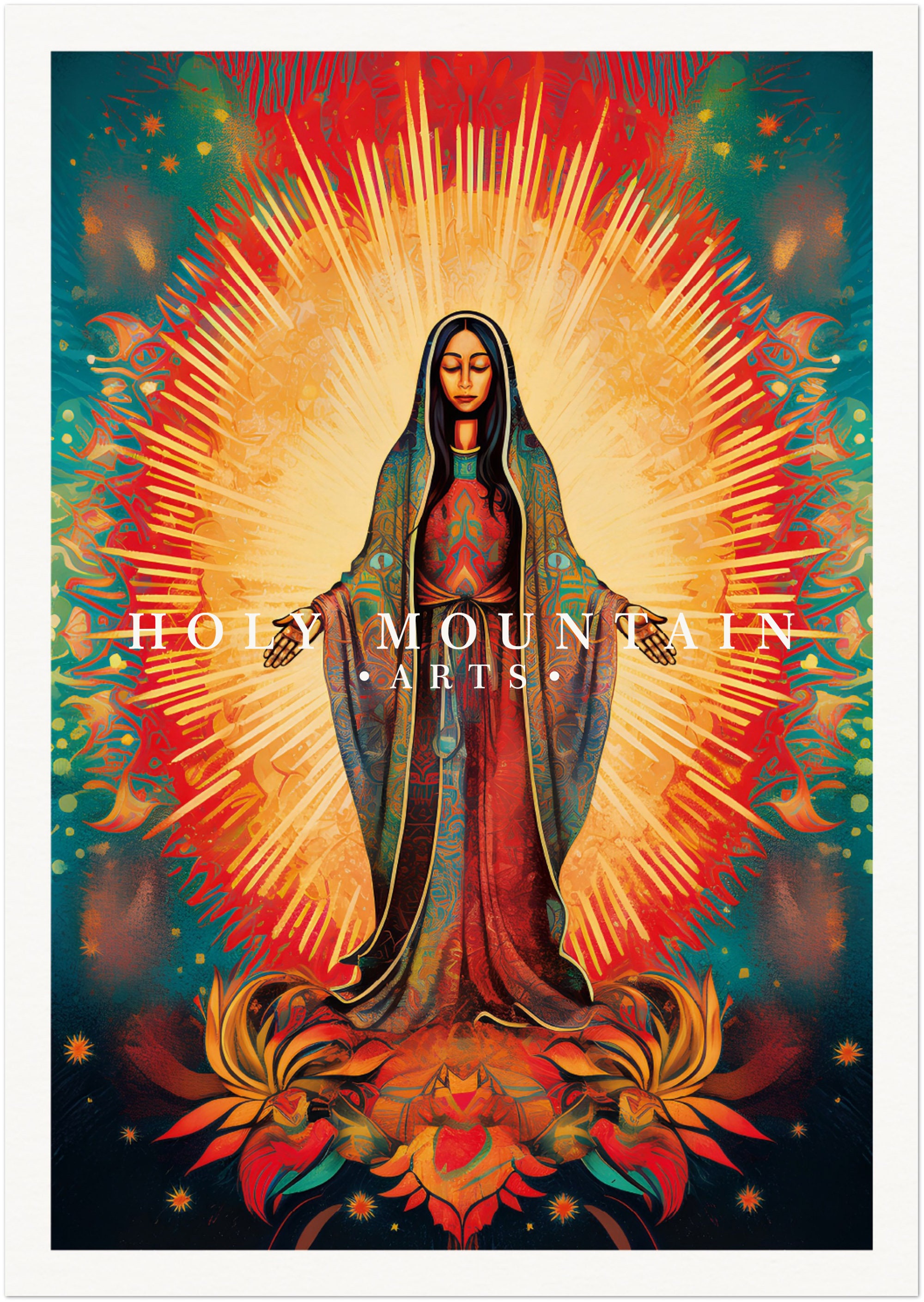 THE HOLY SOPHIA - Large Art Print (3 Sizes) Divine Feminine Psychedelic ...