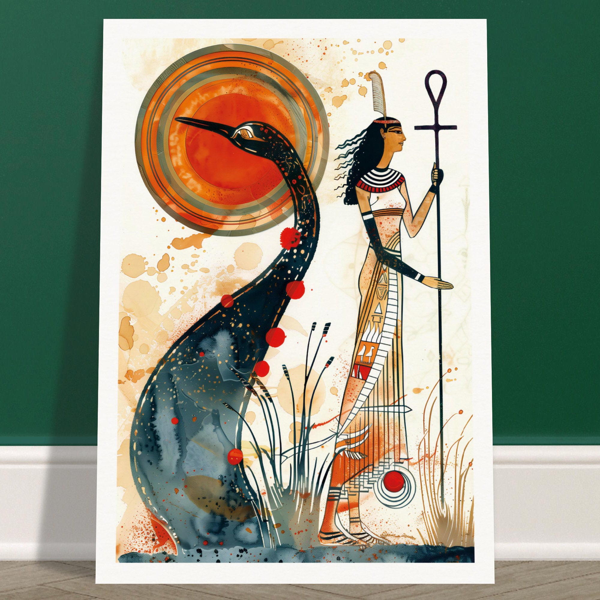 THOTH & MA'AT - Large Art Print (3 Sizes) Egyptian Sacred Art // Maat ...