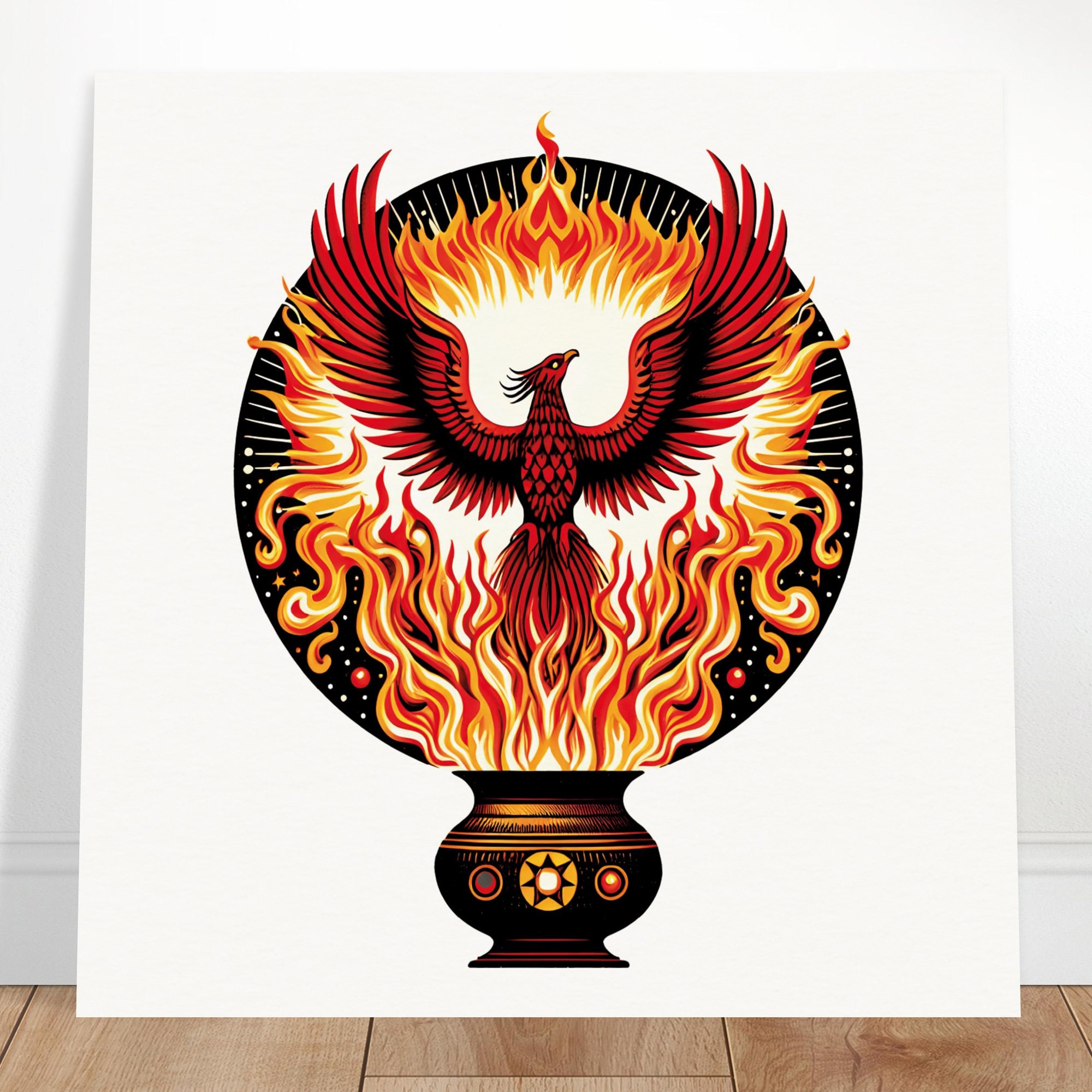 THE ALCHEMICAL PHOENIX - Large Art Print (3 Sizes) Spiritual Alchemy ...