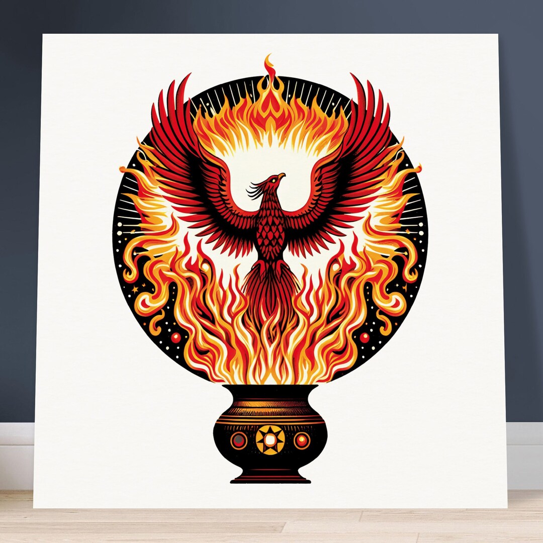 THE ALCHEMICAL PHOENIX - Large Art Print (3 Sizes) Spiritual Alchemy ...