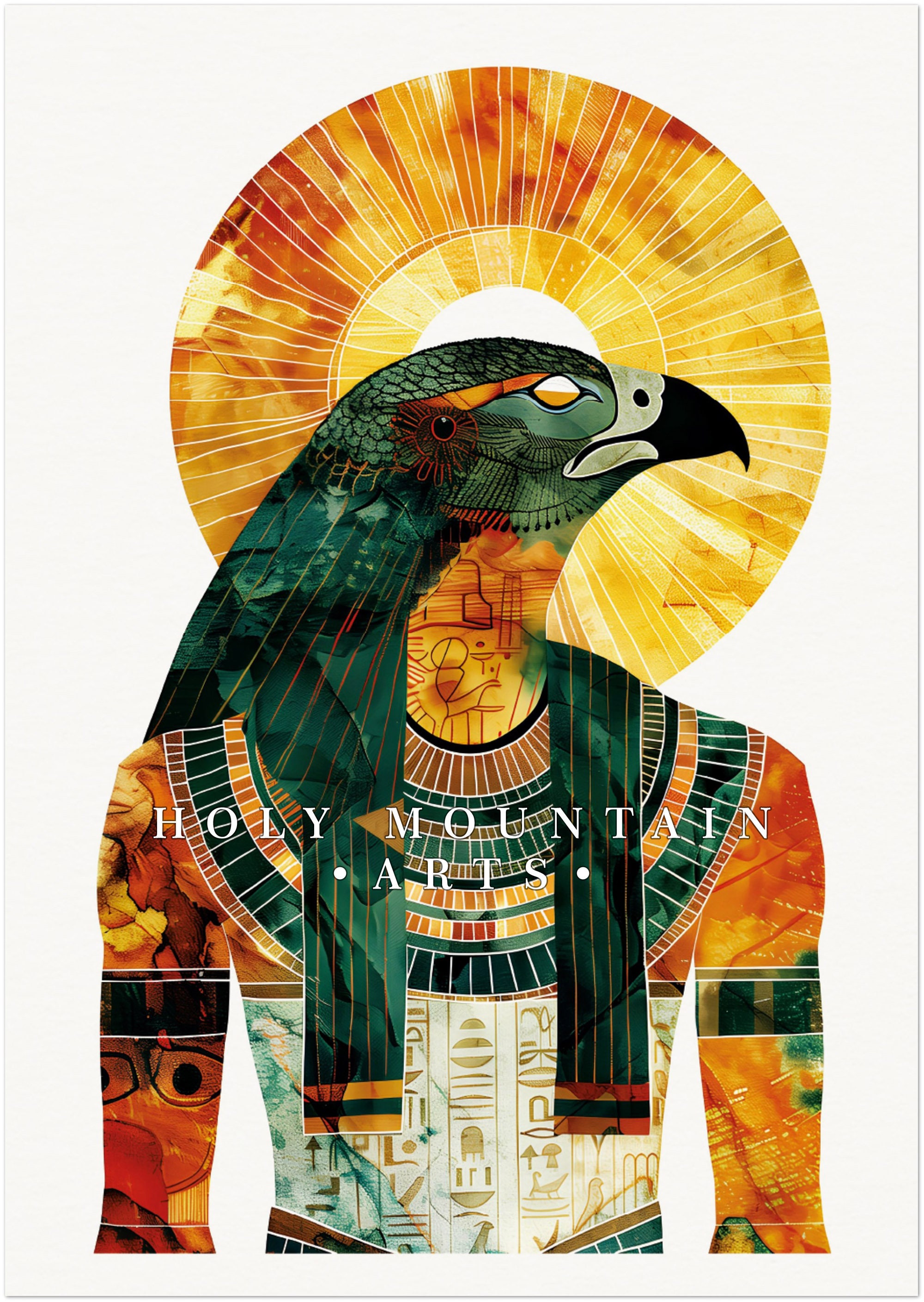 RA the Egyptian Sun God - Large Art Print (3 Sizes) Egyptian Sacred Art ...