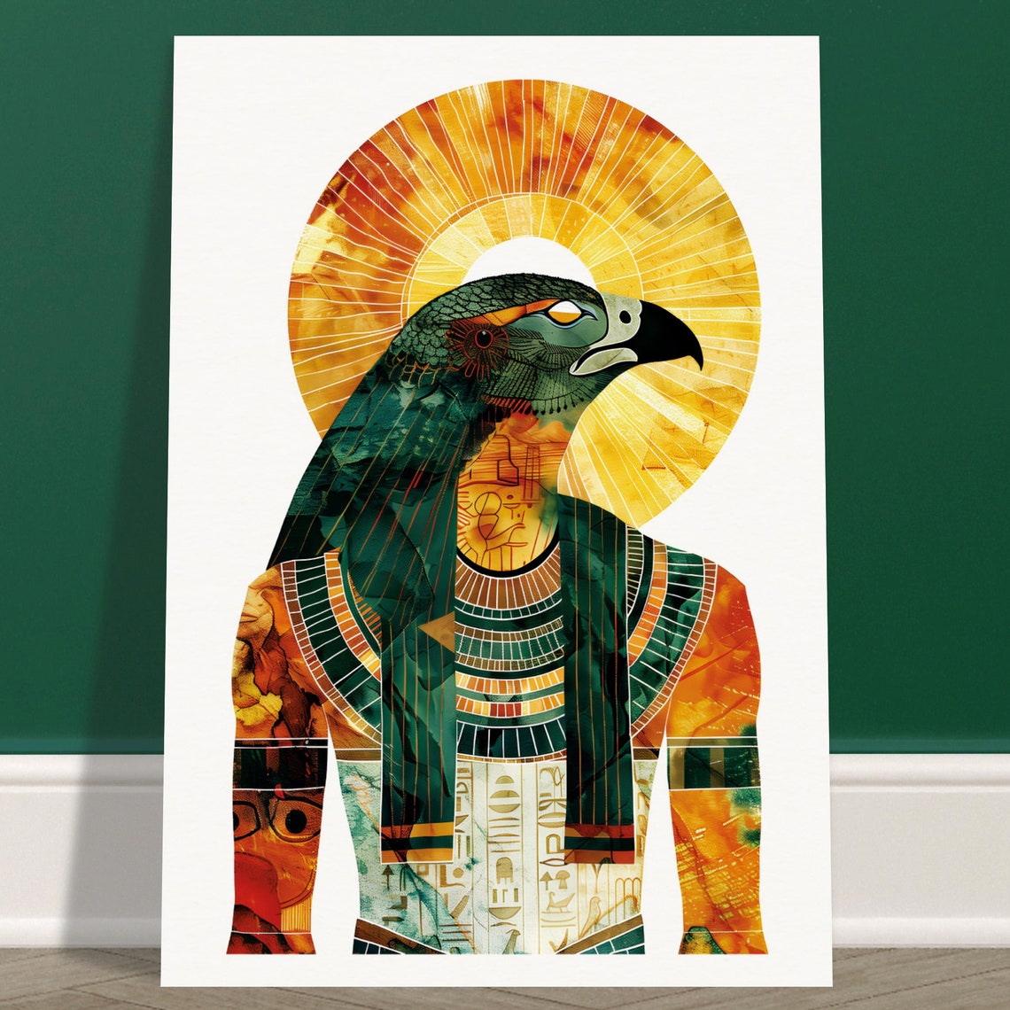 RA the Egyptian Sun God - Large Art Print (3 Sizes) Egyptian Sacred Art ...