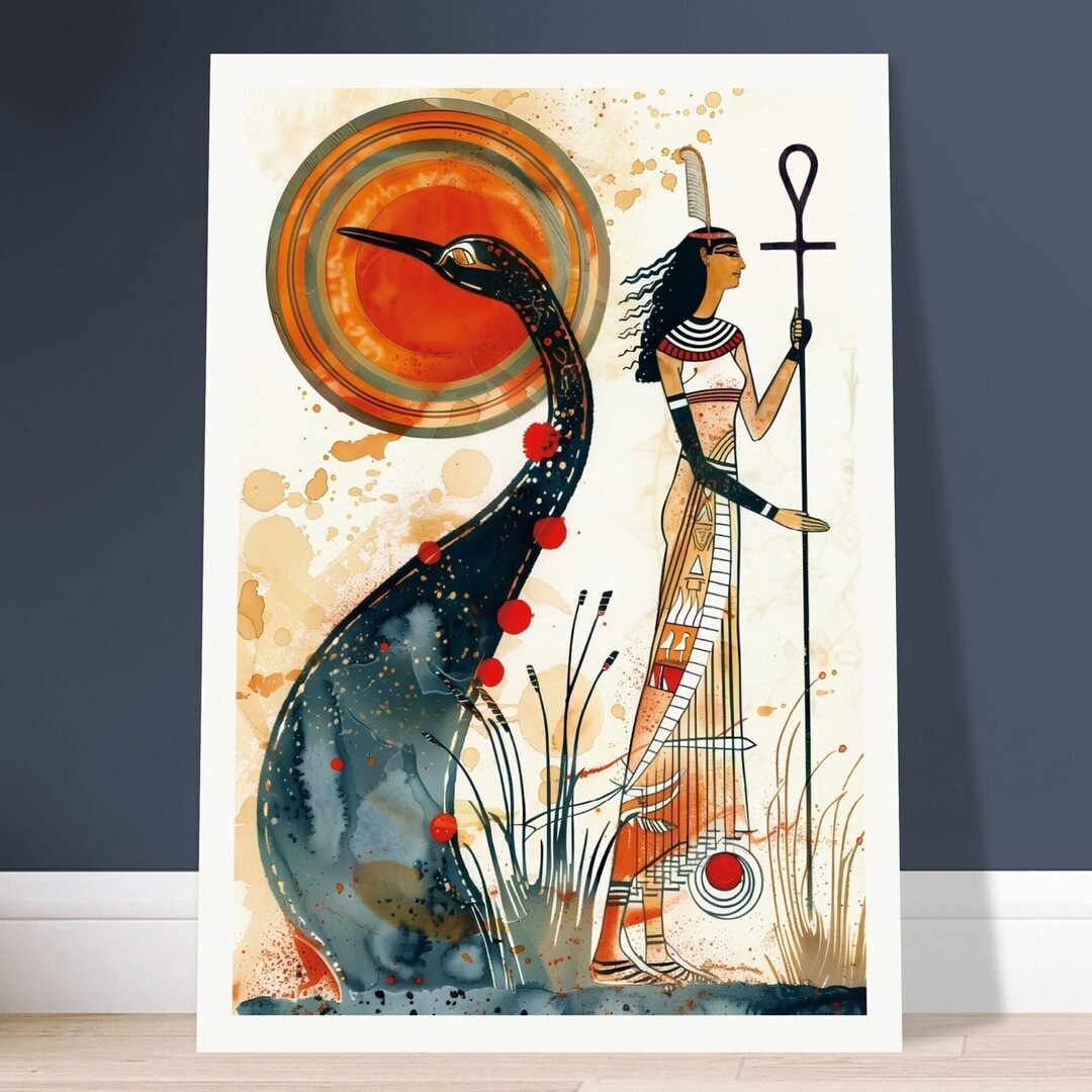 THOTH & MA'AT - Large Art Print (3 Sizes) Egyptian Sacred Art // Maat ...
