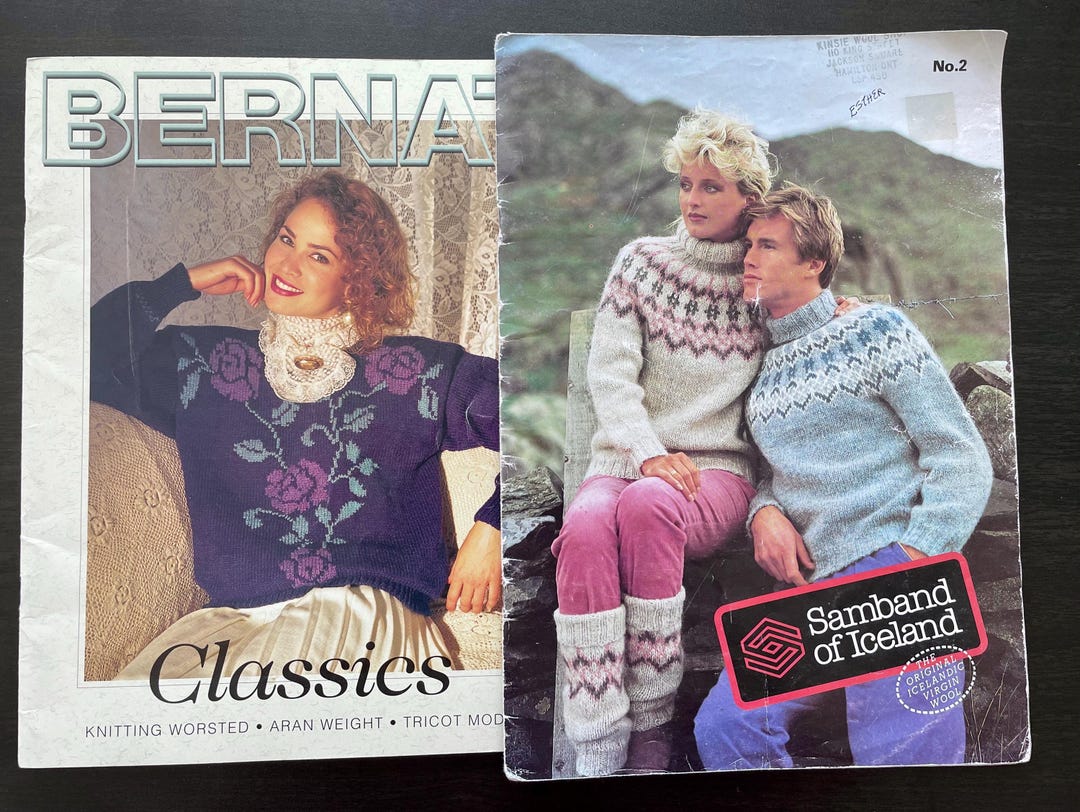 Vintage Sweater Knitting Pattern Bundle - Etsy