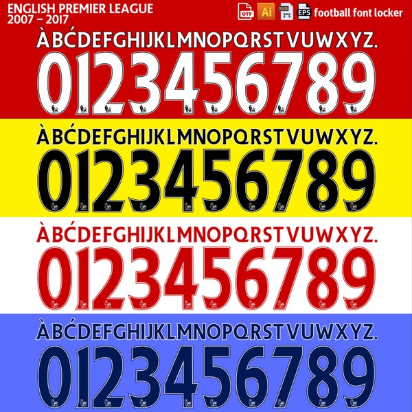 Premier League Font - Etsy